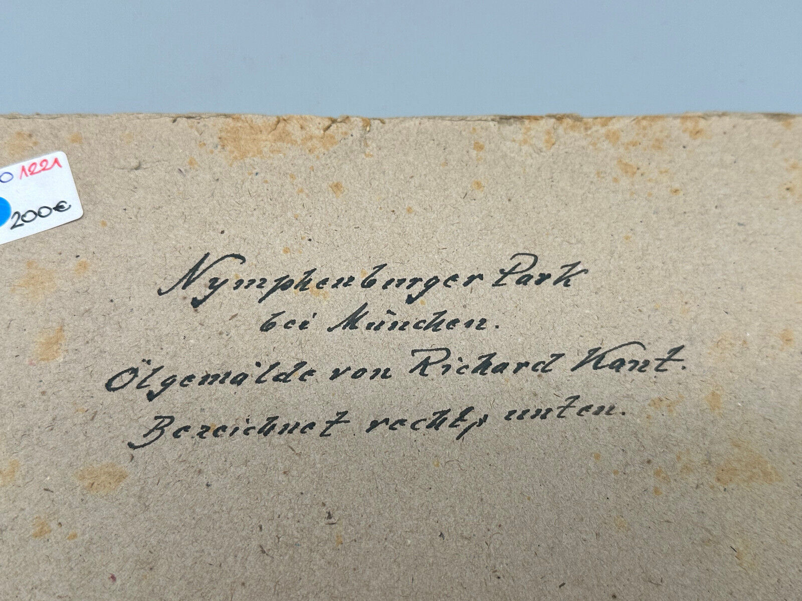 RICHARD KANT ÖLGEMÄLDE NYMPHENBURGER PARK BEI MÜNCHEN GEMÄLDE ÖL AUF ...