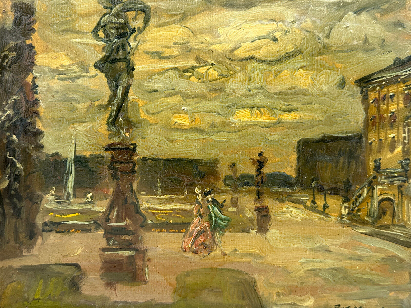 RICHARD KANT ÖLGEMÄLDE NYMPHENBURGER PARK BEI MÜNCHEN GEMÄLDE ÖL AUF ...